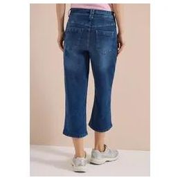 Loose-fit-Jeans Cecil, Damen, Gr. 36, L&auml;nge 20, dunkelblau wash, Jeans, 78% Baumwolle, 20% Polyester, 2% Elasthan, unifarben, kniebedeckend, Jeans, mit Wide Legs