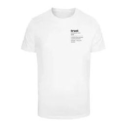 Mister Tee T-Shirt MISTERTEE "MisterTee Herren Trust Definition Tee", Damen, Gr. XL, wei&szlig;, 100% Baumwolle, bedruckt, normal, Rundhals, Shirts T-Shirt