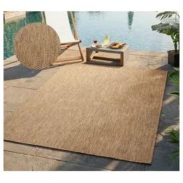 Teppich Bruno Banani "Venezia, auch als L&auml;ufer", braun, B:160cm H:4mm L:220cm, Kunstfaser, Teppiche, Teppich, In- und Outdoor geeignet, Sisal-Optik, Wetterfest & UV-best&auml;ndig