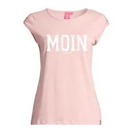 T-Shirt SALZHAUT "Shirt BIIKE - MOIN", Damen, Gr. XL, rosa (pearl, wei&szlig;), Obermaterial: 100% Baumwolle CO., Shirts T-Shirt