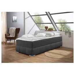 Boxbett OTTO HOME "Wehma ohne Kopfteil inkl. Bettkasten, auch in &Uuml;berl&auml;nge erh&auml;ltlich", grau (anthrazit), Komplettbetten, Struktur, Liegefl&auml;che B/L: 100cm x 200cm, Gewicht bis: 120 kg H4, 7-Zonen-Tonnentaschen-Federkernmatratze, wahlweise mit Bonnell- oder TTFK-Matratze in H2, H3 o. H4 erh&auml;ltlich, B:104cm L:204cm