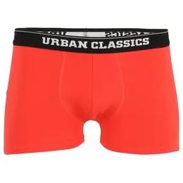 Boxershorts Urban Classics "Urban Classics Herren Organic X-Mas Boxer Shorts 3-Pack", Herren, Gr. M, 1 Stk., nicolaus aop treegr&uuml;n poprot, 95% Baumwolle, 5% Polyester, unifarben, Unterhosen