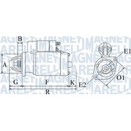 MAGNETI MARELLI Starter 063720349010 f&uuml;r HYUNDAI MITSUBISHI