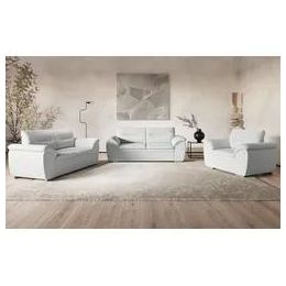 Polstergarnitur COTTA "Leandra", altwei&szlig;, Kunstleder SOFTLUX, Sitzm&ouml;bel-Sets, Couchgarnitur, Set bestehend aus: 2-Sitzer & 2,5-Sitzer