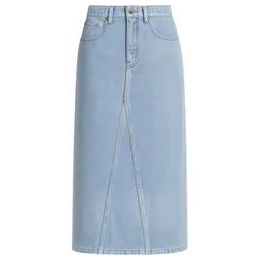 Sommerrock Urban Classics "Urban Classics Ladies Soft Denim Midi Skirt", Damen, Gr. 27, new light blau washed, 100% Baumwolle, unifarben, normal, R&ouml;cke