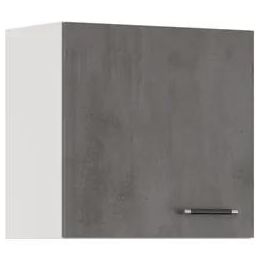 H&auml;ngeschrank IMPULS K&Uuml;CHEN "Prag", in drei Breiten, H&ouml;he: 57,9 cm", grau (beton, optik schiefer dunkelgrau), B:60cm H:57,9cm T:34,2cm, Dekorfolie, Holzwerkstoff, Schr&auml;nke, H&auml;ngeschrank, vormontiert, mit Dreht&uuml;r und einem verstellbaren Fachboden