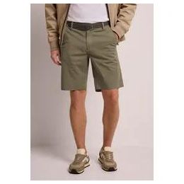 Shorts Street One MEN, Herren, Gr. 40, warm sand, Web, 98% Baumwolle, 2% Elasthan, unifarben, regular fit kurz, Hosen Shorts, mit G&uuml;rtel