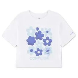T-Shirt Converse "CNVG BUBBLY FLORAL TEE", M&auml;dchen, Gr. 3, wei&szlig;, Obermaterial: 60% Baumwolle, 40% Polyester, Shirts T-Shirt, f&uuml;r Kinder, sportlicher Stil, f&uuml;r Sportmode und Streetwear