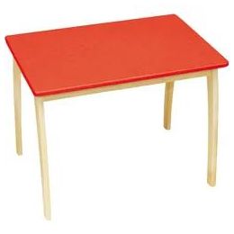 Kindertisch Roba "mit farbig lackierter Tischplatte, rot", rot, Tische, Kinder, B/H/T: 76cm x 56cm x 52cm, Kindertisch, B:76cm H:56cm T:52cm