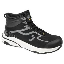 Sicherheitsschuh SAFETY JOGGER WORKS "FREEDOM Mid" Gr. 42, schwarz (schwarz, wei&szlig;), 42, Obermaterial: 100% Nylon NY., Schuhe