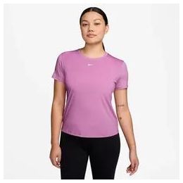 T-Shirt Nike "W NK ONE CLASSIC DF SS TOP", Damen, Gr. L, lt magenta, w, Jersey, Obermaterial: 89% Polyester, 11% Elasthan, normal, Rundhals, Shirts T-Shirt, sportlich, Kurzarm, f&uuml;r Fitness und Freizeit, Rundhalsausschnitt