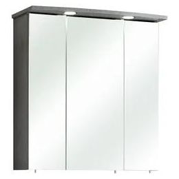 Spiegelschrank SAPHIR "mit 2 LED-Strahler", betonoptik, B:60cm H:72cm T:20cm, Holzwerkstoff, Schr&auml;nke, Spiegelschrank