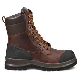 Sicherheitsstiefel Carhartt "Detroit S3 Highboot" Gr. 43, braun (dunkelbraun), 43, Obermaterial: 50% Rindsleder Leather cow. 50% Lammleder LEL., Schuhe