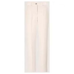 Madeleine Mode B&uuml;gelfaltenhose MADELEINE "Hose B&uuml;gelfalten-Hose mit Leinen", Damen, Gr. 22, N + K Gr, wollwei&szlig;, Obermaterial: 70% Lyocell CLY. 30% Leinen LI., Modern, normal, Hosen