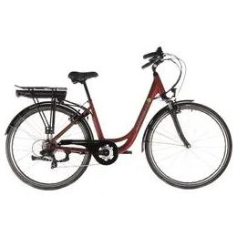E-Bike SAXONETTE "ADVANCED SPORT" Gr. 50, bordeaux, schwarz, Elektrofahrr&auml;der, 50cm, 28 Zoll (71,12cm), (mit integr. Akku), Elektrofahrrad f&uuml;r Alltag und Einkauf