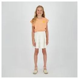 R&uuml;schenrock Vingino, M&auml;dchen, Gr. 164, coconut milk, Web, Obermaterial: 100% Baumwolle, unifarben, normal kurz, R&ouml;cke, mit H&auml;kel-Details und Spitze