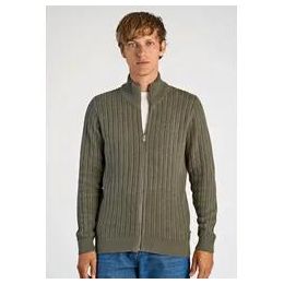Strickjacke LINDBERGH "Cardigan Relaxed Fit", Herren, Gr. XXL, army, Obermaterial: 60% Baumwolle, 40% Polyester, unifarben, Strickjacken Strickjacke