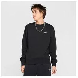 Sweatshirt Nike SPORTSWEAR "M NK CLUB BB CREW", Herren, Gr. 3XL, schwarz, wei&szlig;, Jersey, Obermaterial: 80% Baumwolle, 20% Polyester, normal, Rundhals, Sweatshirts Sweatshirt, sportlicher Schnitt, aus Baumwolle und Polyester, kurze &Auml;rmel