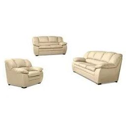 Polstergarnitur COTTA "Casino, Sofa Set, 3-2-1 Sitzer, Wohnzimmer Garnitur", creme, H:88cm T:92cm, FSC-zertifizierter Holzwerkstoff, Sitzm&ouml;bel-Sets, Sessel, 2-Sitzer, 2,5-Sitzer, hohe R&uuml;ckenlehne