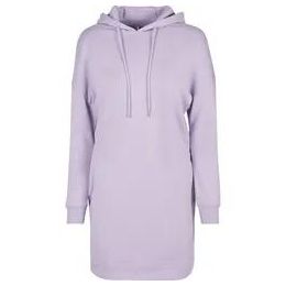 Shirtkleid Urban Classics "Urban Classics Damen Ladies Organic Oversized Terry Hoody Dress", Damen, Gr. S, US-Gr&ouml;&szlig;en, lila, 100% Baumwolle, unifarben, oversize, ohne Ausschnitt, Kleider Shirtkleid