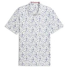 Poloshirt Puma "MATTR Lighthouse Golfpolo Herren", Herren, Gr. XL, warm wei&szlig; deep navy candy apple blau rot, Obermaterial: 92% Polyester, 8% Elasthan. Einsatz: 8% Elasthan, 92% Polyester, bedruckt, regular fit, Shirts