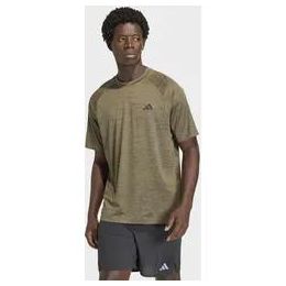 T-Shirt Adidas PERFORMANCE "TECH ESSENTIALS WORKOUT", Herren, Gr. XXL, olive strata, shadow olive, Obermaterial: 92% Polyester, 8% Elasthan, Shirts T-Shirt