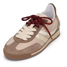 Marc O'Polo Sneaker MARC O'POLO "mit unterschiedlichen Schn&uuml;rsenkeln", Damen, Gr. 40, light taupe, Obermaterial: 90% Leder, 10% Polyester, unifarben, Schuhe Sneaker