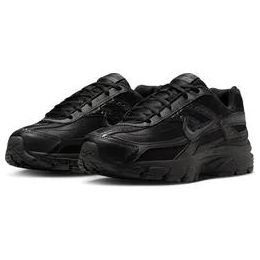 Sneaker Nike SPORTSWEAR "Initiator", Herren, Gr. 38,5, schwarz, dk smoke grau, Leder, Textil, Schuhe Sneaker, inspiriert vom Design des Nike P-6000