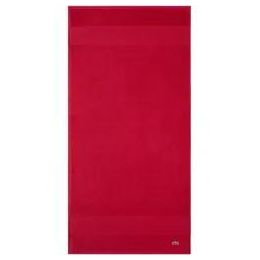Handtuch Lacoste "LLECROCO", rouge, B:50cm L:100cm, Frottier, Obermaterial: 100% Baumwolle, Handt&uuml;cher, mit Label-Applikationen