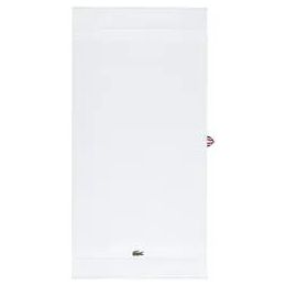 Handtuch Lacoste "LCASUAL", blanc, B:55cm L:100cm, Frottier, Baumwolle, Handt&uuml;cher, mit Label-Applikationen und Bord&uuml;re