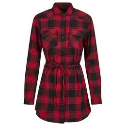 Langarmhemd BRANDIT "Brandit Damen Ladies Longshirt", Herren, Gr. 4XL, US-Gr&ouml;&szlig;en, rot, schwarz, 100% Baumwolle, normal, Hemden
