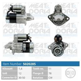 MEAT & DORIA MEAT & DORIA Starter 5020285 f&uuml;r Opel ISUZU Vaughall