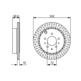 Bosch Bremsensatz, Scheibenbremse ijg5y0t9o5 Hinterachse bel&uuml;ftet 301mm 18mm f&uuml;r MAZDA Ford MASERATI