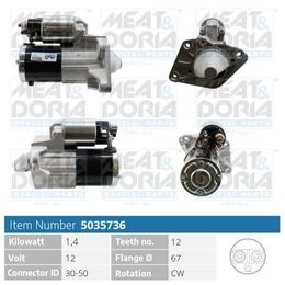 MEAT & DORIA MEAT & DORIA Starter 5035736 f&uuml;r Opel LANCIA MITSUBISHI NISSAN