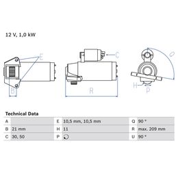 Bosch Starter 0986023610 f&uuml;r MAZDA
