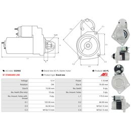 AS-PL Starter s3295s f&uuml;r FORD PININFARINA