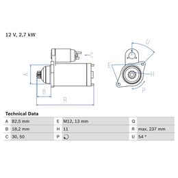 Bosch Starter 0986020591 f&uuml;r TOYOTA