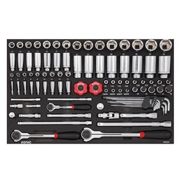 SONIC EQUIPMENT Werkzeugmodul Nusssatz 1/4, 3/8 und 1/2 SFS-M 93-tlg. 309302
