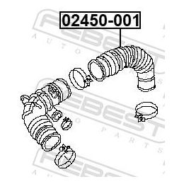 FEBEST Schlauch, Luftversorgung 02450001 f&uuml;r NISSAN