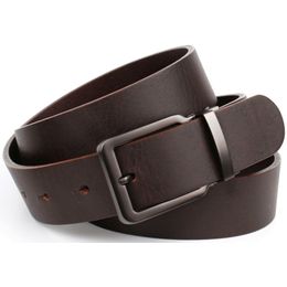 Lederg&uuml;rtel Anthoni Crown, Damen, Gr. 100, braun, Leder, unifarben, G&uuml;rtel Lederg&uuml;rtel, 3,5 cm breiter Casual-Volllederg&uuml;rtel