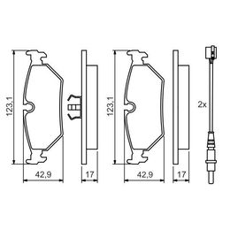 Bosch Bremsensatz, Scheibenbremse ijf1413ro4 Hinterachse voll 294mm 10mm f&uuml;r Citro&euml;n LANCIA Fiat ALFA ROMEO JAGUAR Peugeot