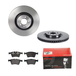 Brembo Bremsensatz, Scheibenbremse Bremsensatz-Vorderachse COATED DISC LINE / STANDARD ijdtidfk12 Vorderachse innenbel&uuml;ftet 375mm 32mm f&uuml;r MERCEDES-BE
