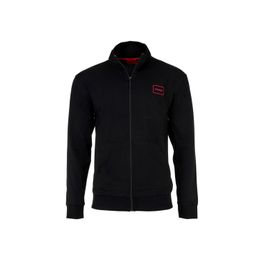 Sweatshirt Hugo "Sweatjacke Laze Zip Jacket", Herren, Gr. L, schwarz, Obermaterial: 95% Baumwolle CO. 5% Elasthan EL., Sweatshirts Sweatshirt