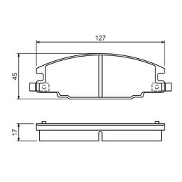 Bosch Bremsensatz, Scheibenbremse ijf140uue8 Vorderachse bel&uuml;ftet 280mm 26mm f&uuml;r Opel Vaughall ISUZU SAAB