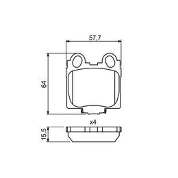 Bosch Bremsensatz, Scheibenbremse ijf14143n4 Hinterachse voll 307mm 12mm f&uuml;r LEXUS TOYOTA