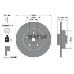 TEXTAR Bremsscheibe 92233103 300mm 11mm f&uuml;r SAMSUNG RENAULT