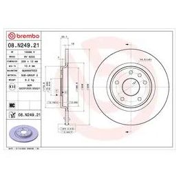 Brembo Bremsscheibe 08n24921 328mm 12mm f&uuml;r DODGE RAM LANCIA CHRYSLER VW