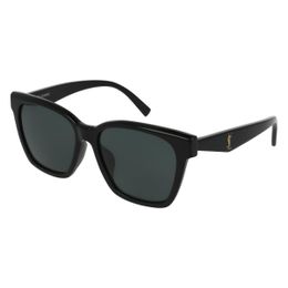 SAINT LAURENT SL M171/F | Damen-Sonnenbrille | Fassung: Vollrand, Eckig, Acetat, Schwarz | Glasfarbe: Grau