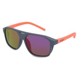 Uvex S533099 cosmic | Kinder-Sonnenbrille | Fassung: Vollrand, Eckig, Kunststoff, Blau Rot | Glasfarbe: Violett Spiegel Pink