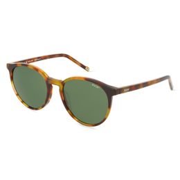 JOOP! JP7117 | Unisex-Sonnenbrille | Fassung: Vollrand, Rund, Acetat, Braun | Glasfarbe: Gr&uuml;n